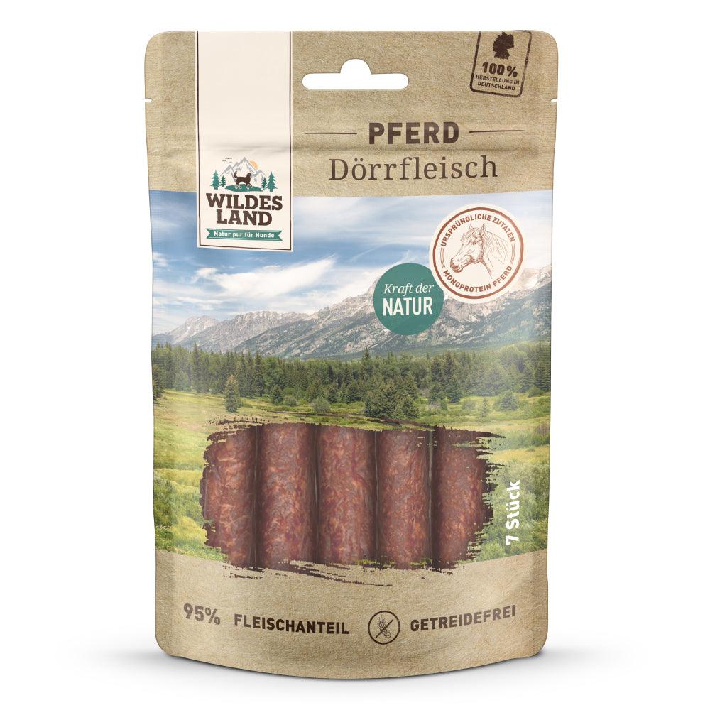 Wildes Land Hund Pferd Dörrfleisch – Snack getreidefrei – zoo.de
